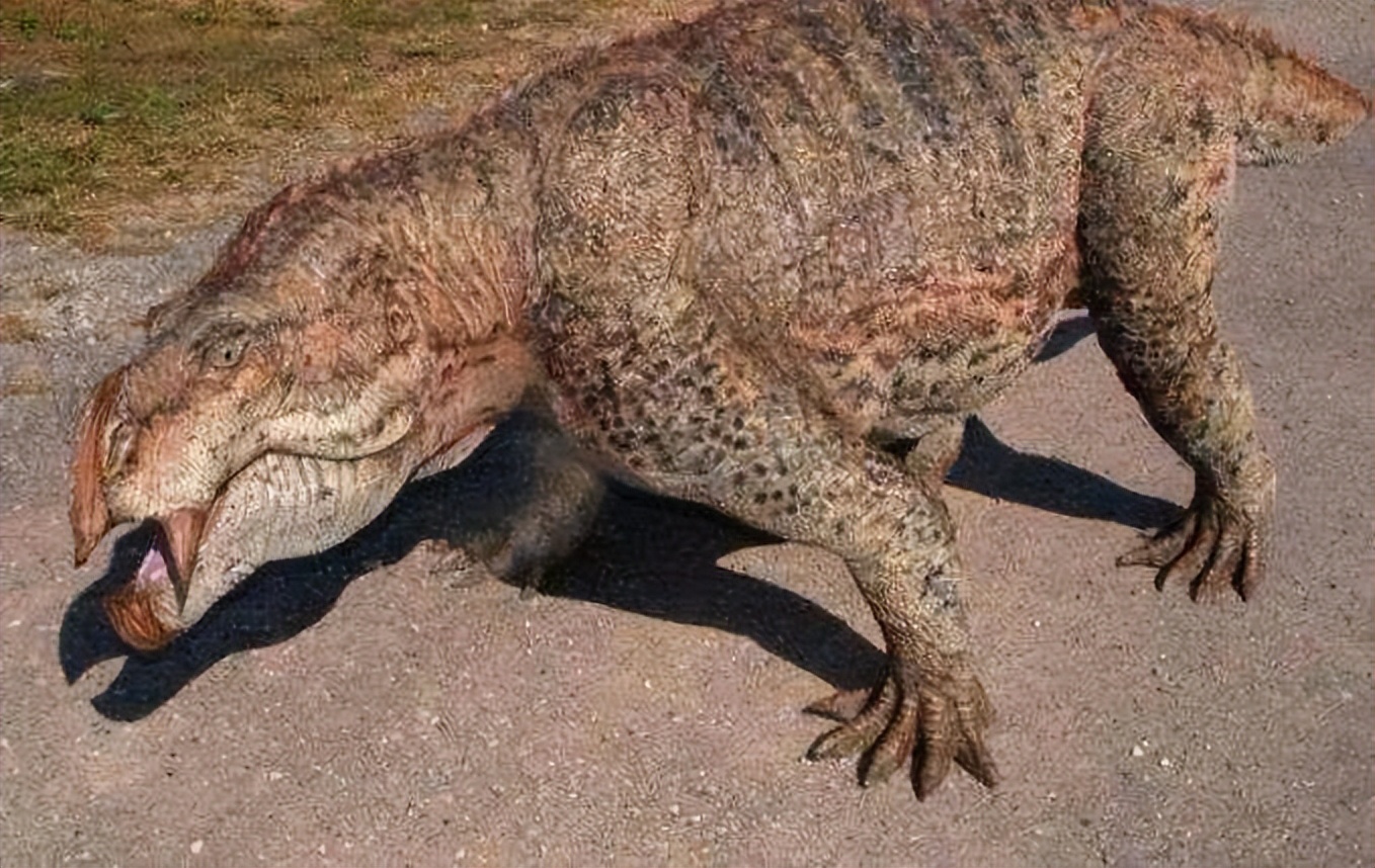 A master of defense 200 million years ago, a giant two-horned crocodile ...