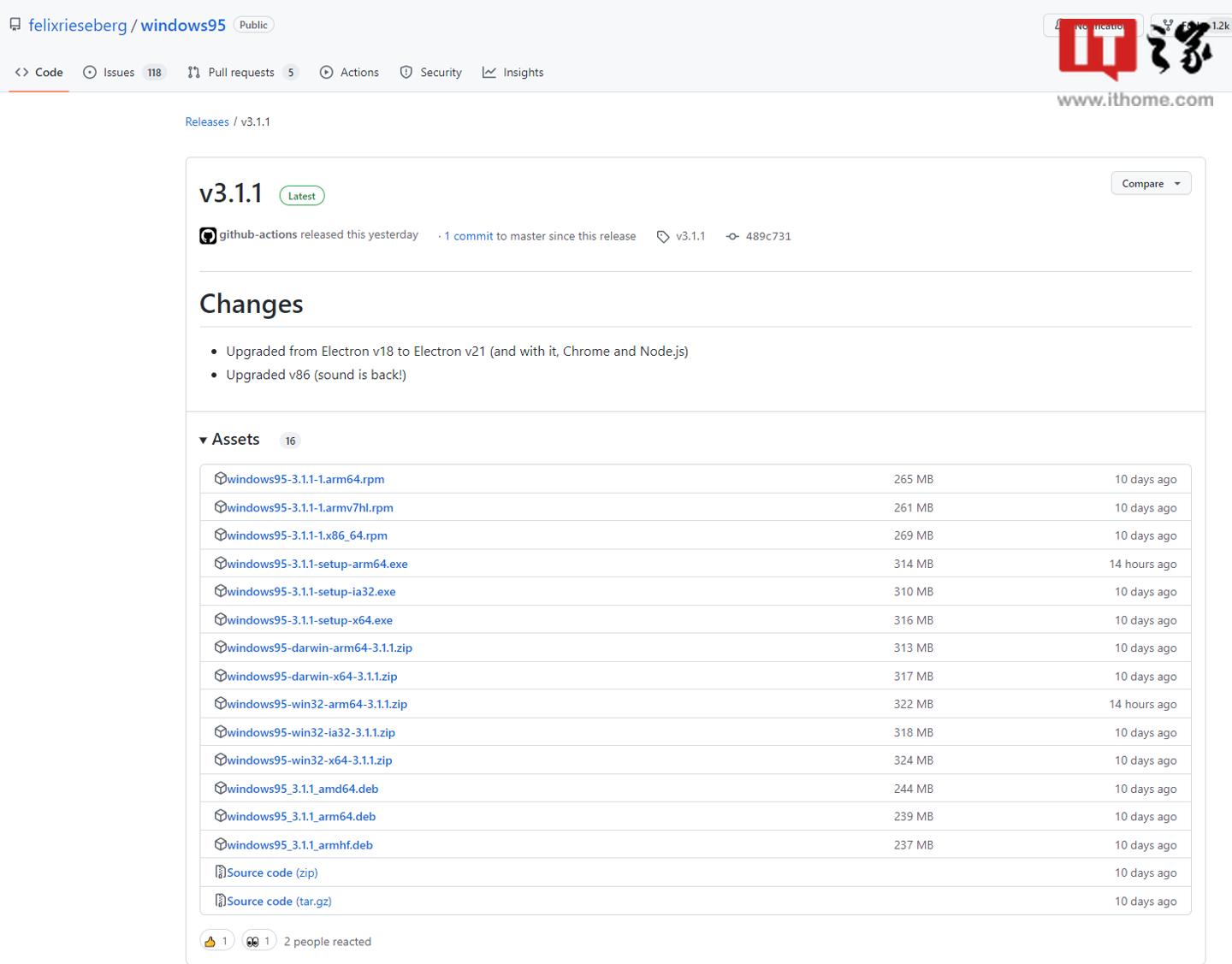 Electron framework running "Windows 95" project v3.1.1 released - iNEWS