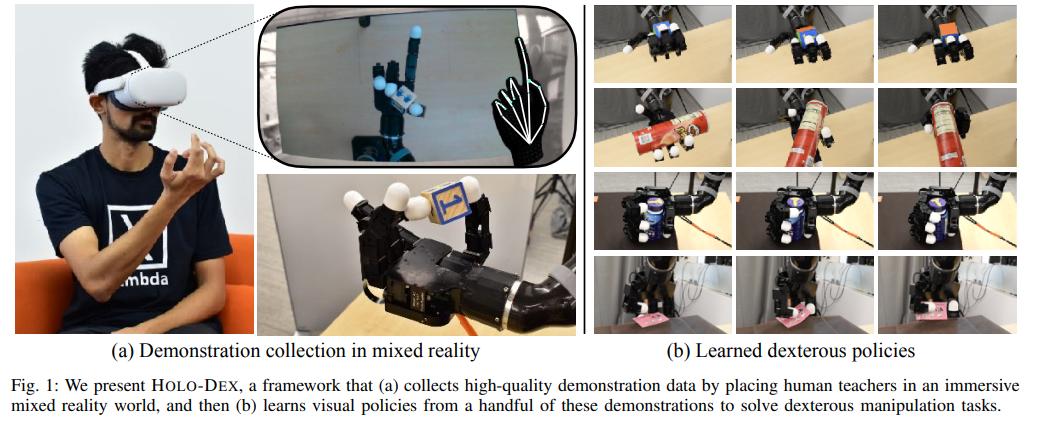 Wearing a VR headset to teach a robot to grasp, the robot learned it on ...