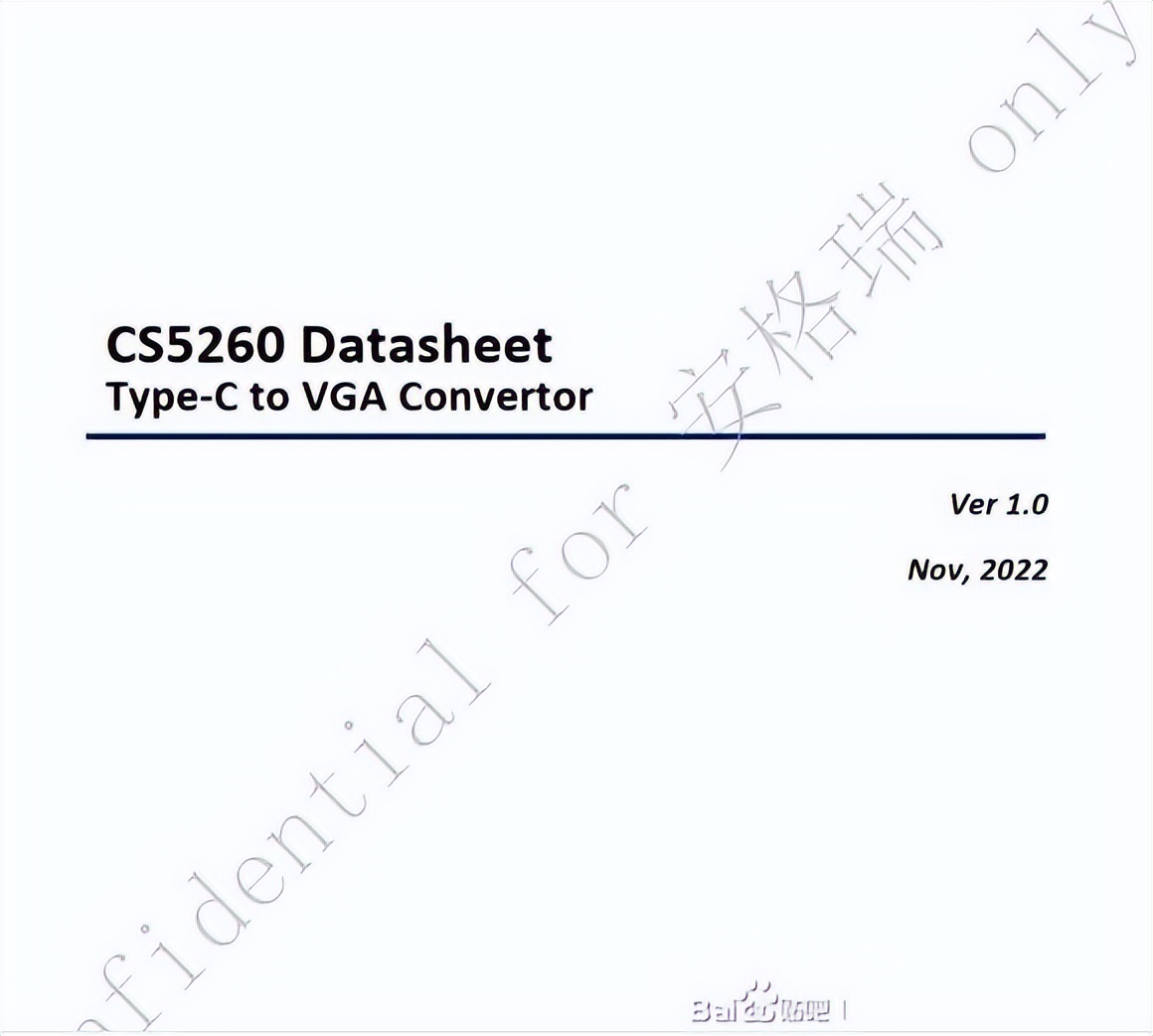 CS5260Type-C to VGA solution - iMedia