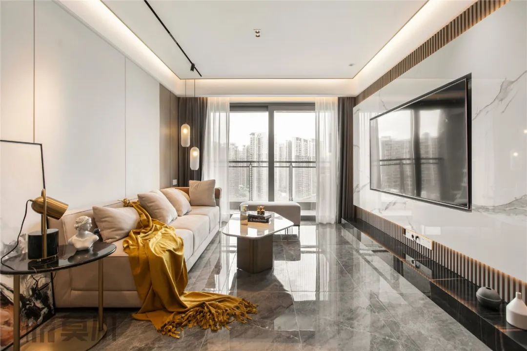 113㎡ modern high-grade gray, low-key and luxurious color matching ...