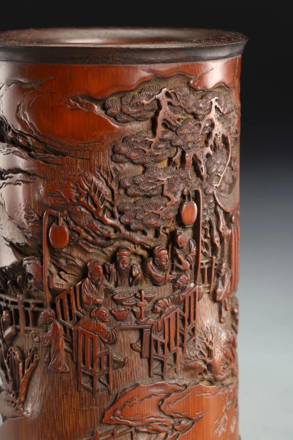 Qing Dynasty, "Zhou Li" Bamboo Carving Xiyuan Elegant Collection Pen ...