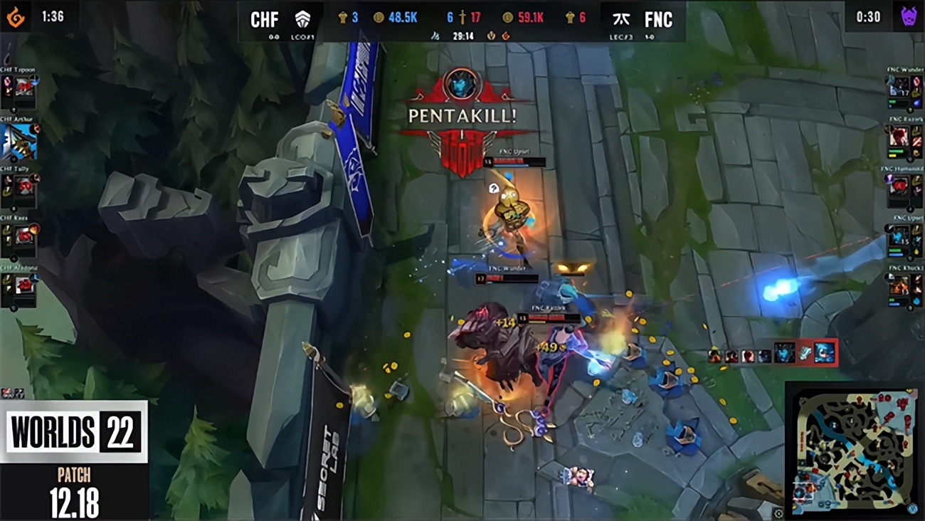 LOL-S12 play-in match: Upset Kalista won the first five kills in S12, FNC strength crushed CHF ...