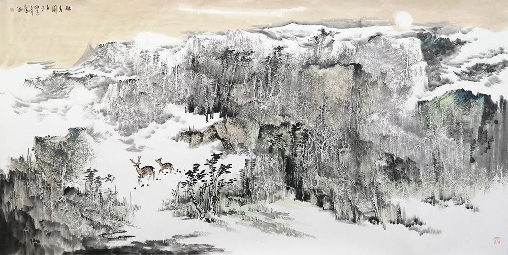 Famous painter Li Qinghai landscape painting exhibition - iMedia
