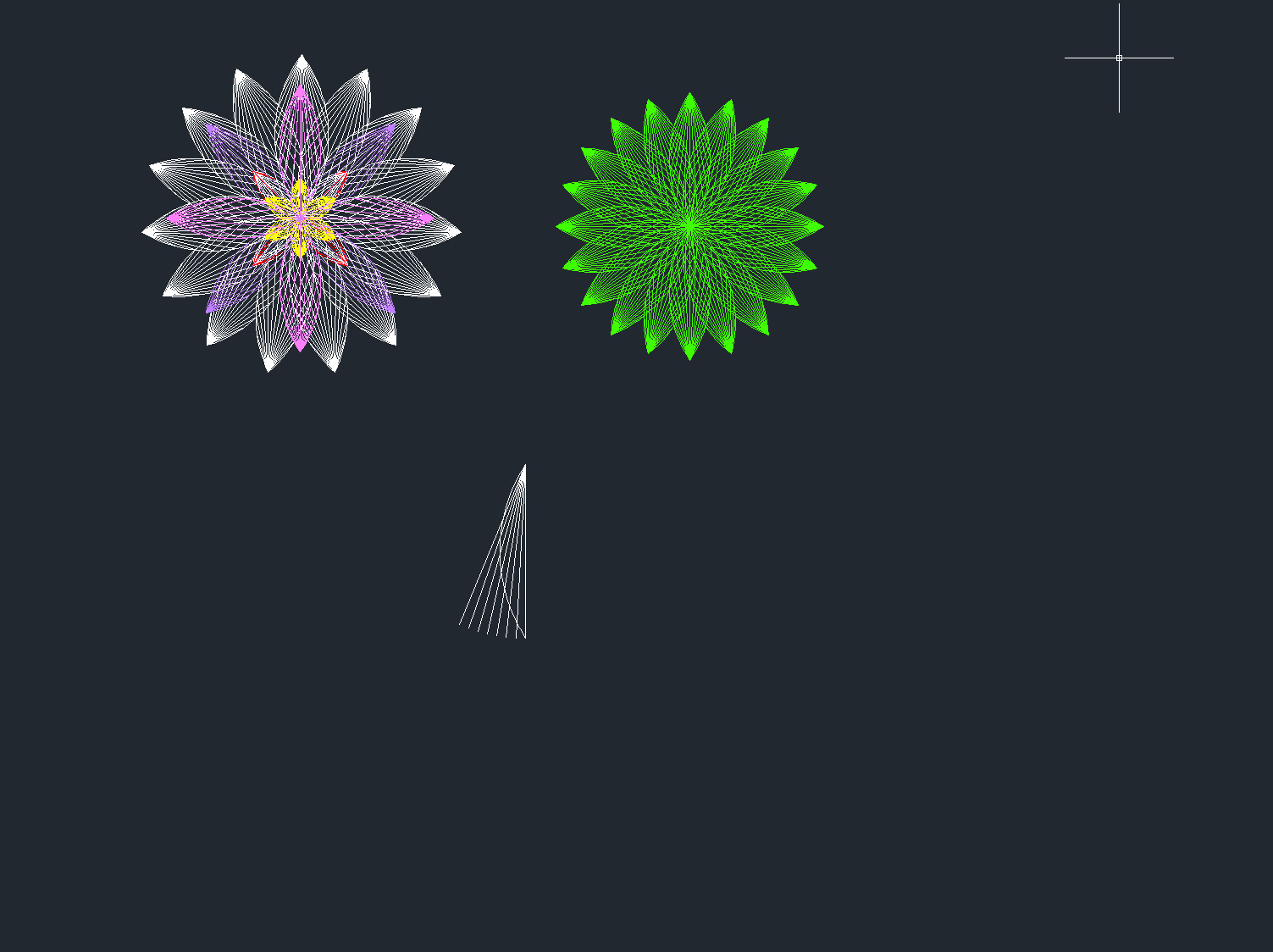 CAD practice drawing 12 flowers - iMedia
