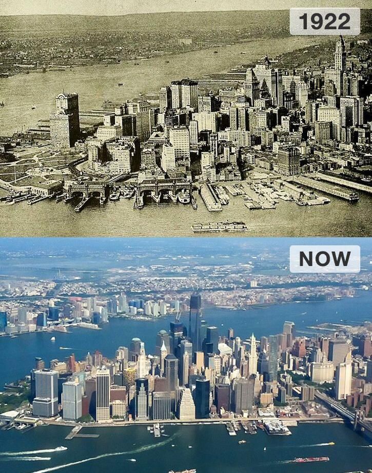 A comparison of the changes in 10 major cities over a century, which ...