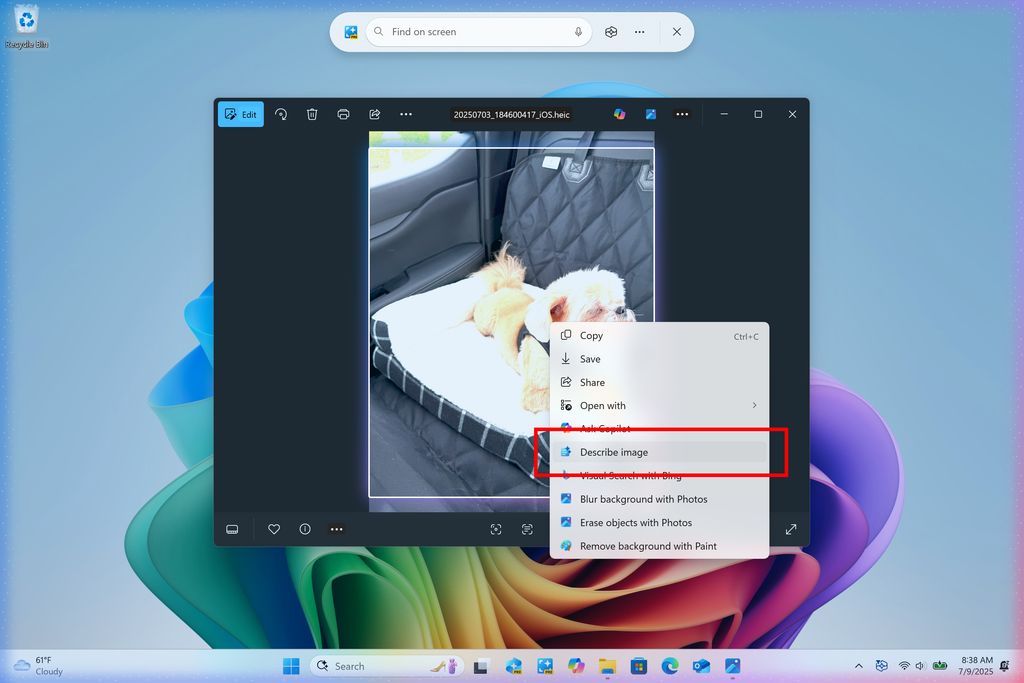 Microsoft releases Win11 Beta/Dev preview: Click to Do introduces description image operation ...