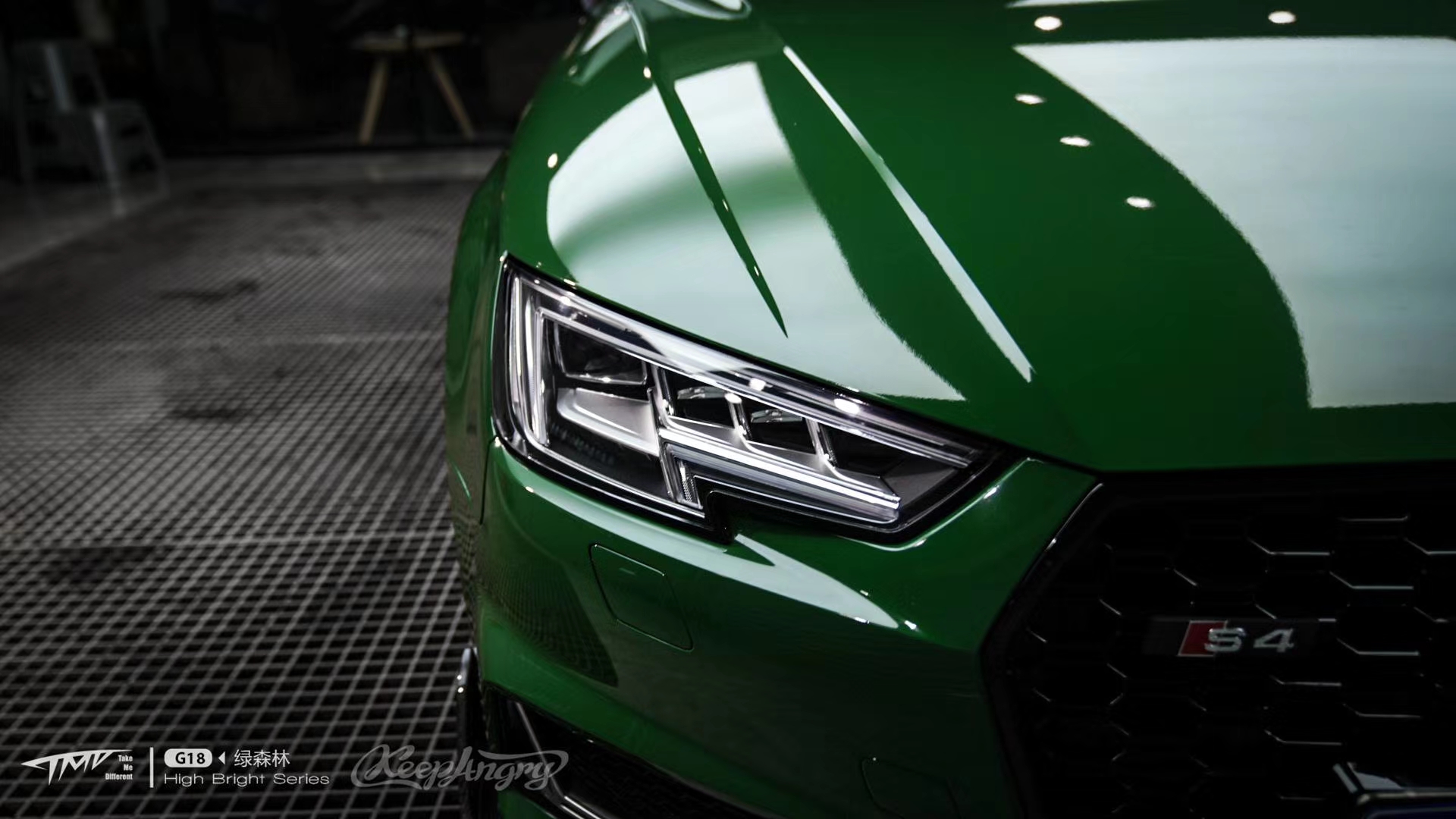 This green is too dazzling, TMD tide brand Audi S4 forest green color ...