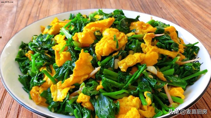 How to make spinach root delicious? Add eggs for a crispy texture and ...