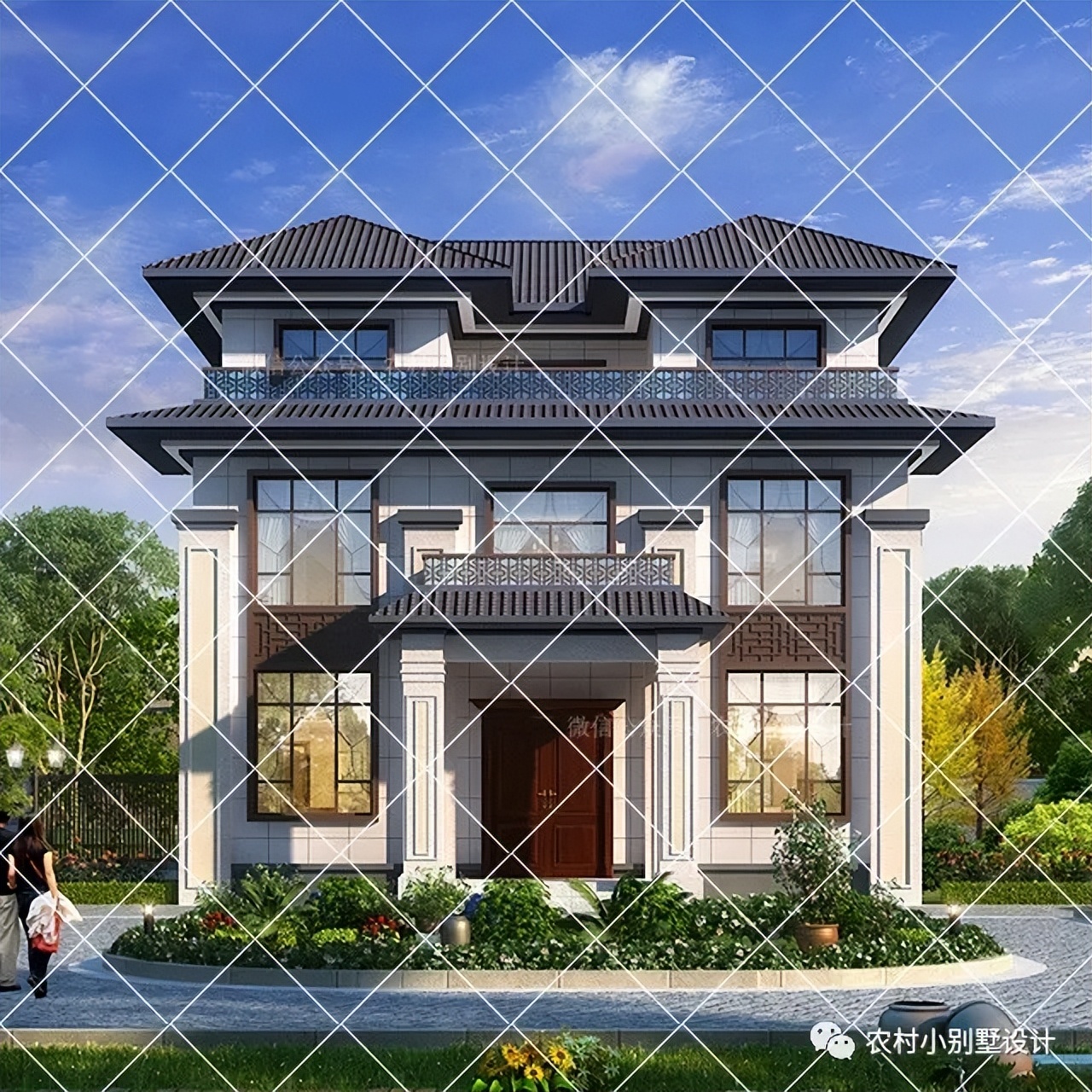 Rural new Chinese-style three-story villas, 21 sets of popular new ...