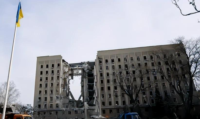 The Ukrainian intelligence building was bombed by Russia, and a 480 ...