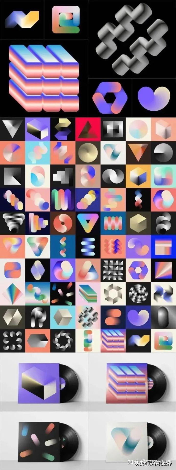 "773" these creative geometric gradient materials, used in design ...