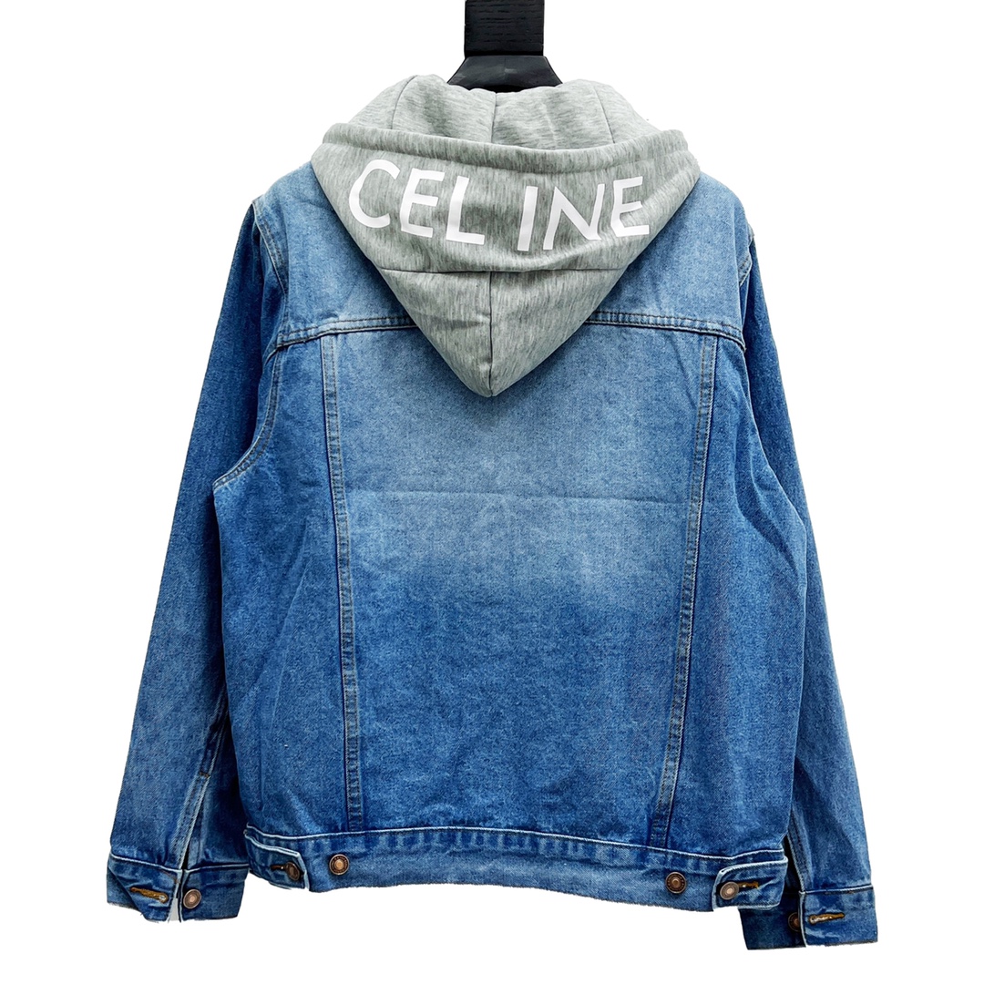 Celine / Celine fake two-piece hooded denim jacket - iNEWS