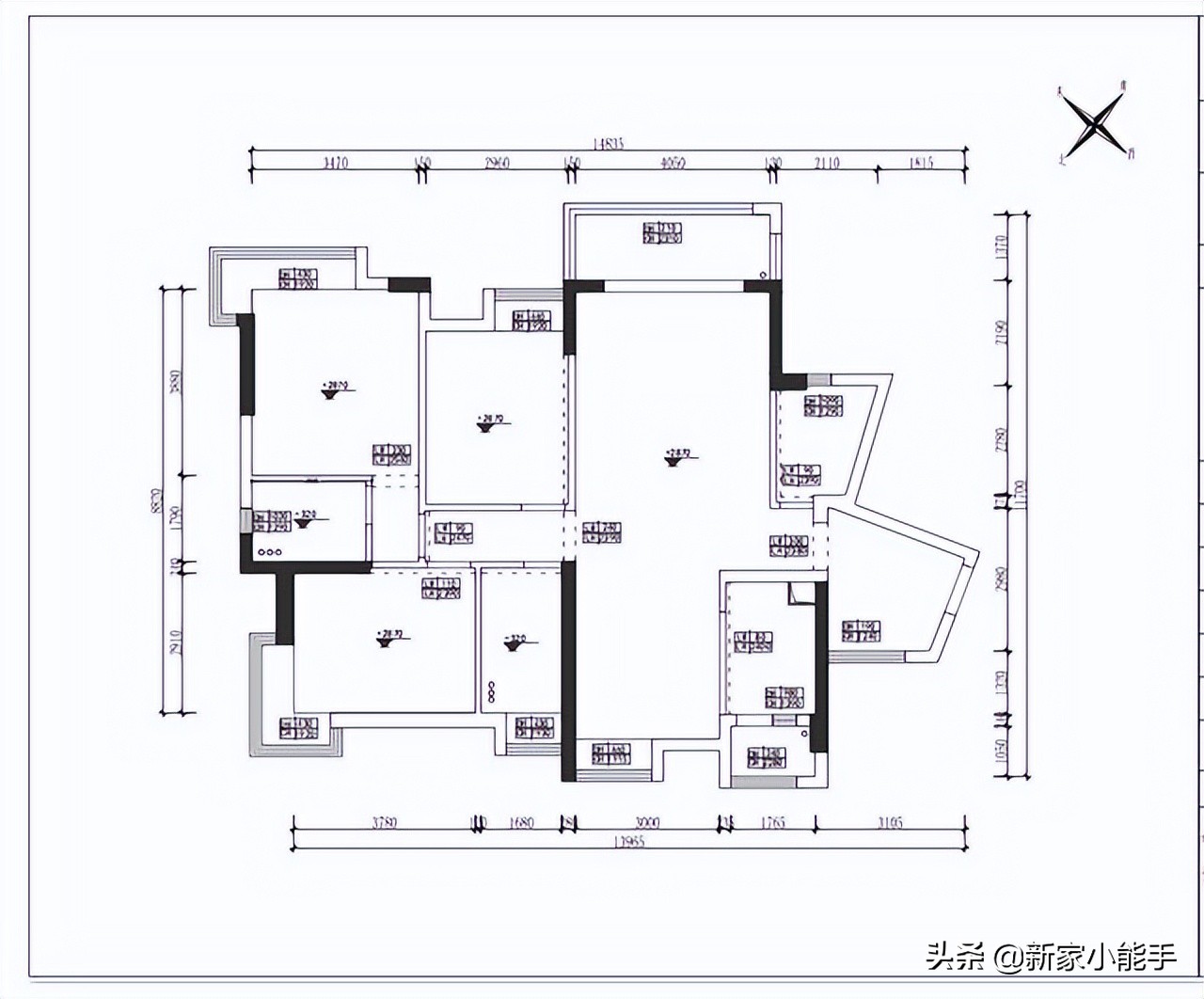 His house is 116 square meters in the new Chinese style, the whole ...