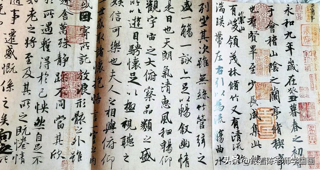 An ancient masterpiece brought by a big party - Wang Xizhi's "Orchid ...