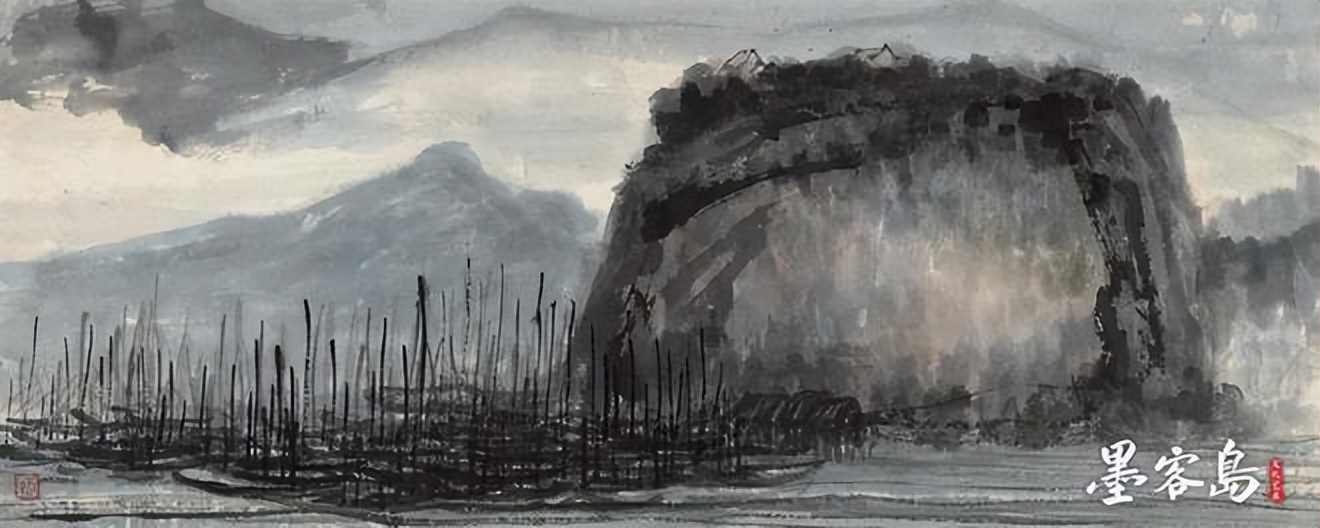 Huang Banruo's painting of Hong Kong: the framing is grand and the ...