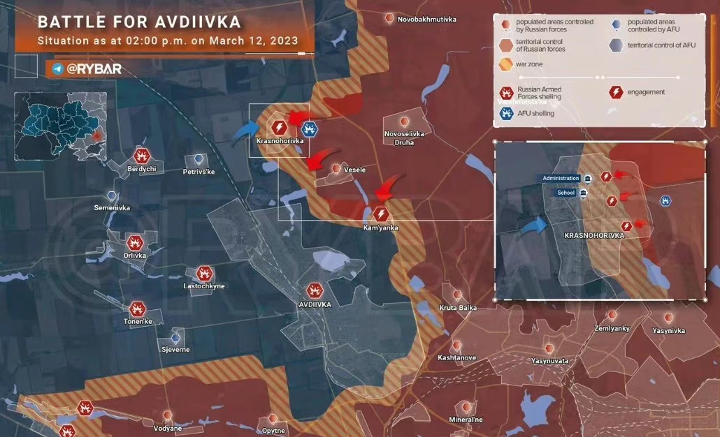 The scenic spots in the center of the city were destroyed, and Bachmut ...