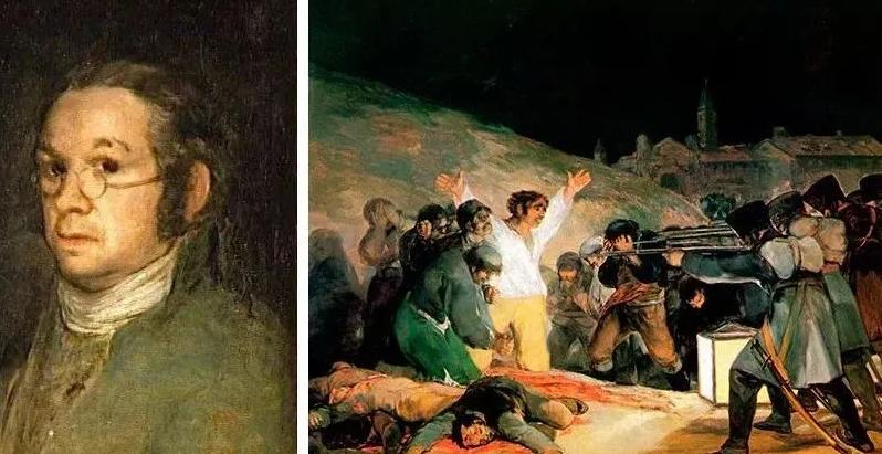 How did Goya use light and color to create a dramatic effect in his ...