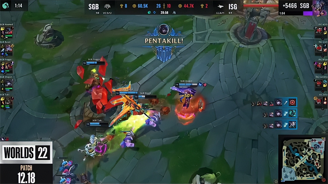 LOL-S12 play-in match: Shogun Aphelios teamfight with five kills, SGB swept over ISG - iNEWS
