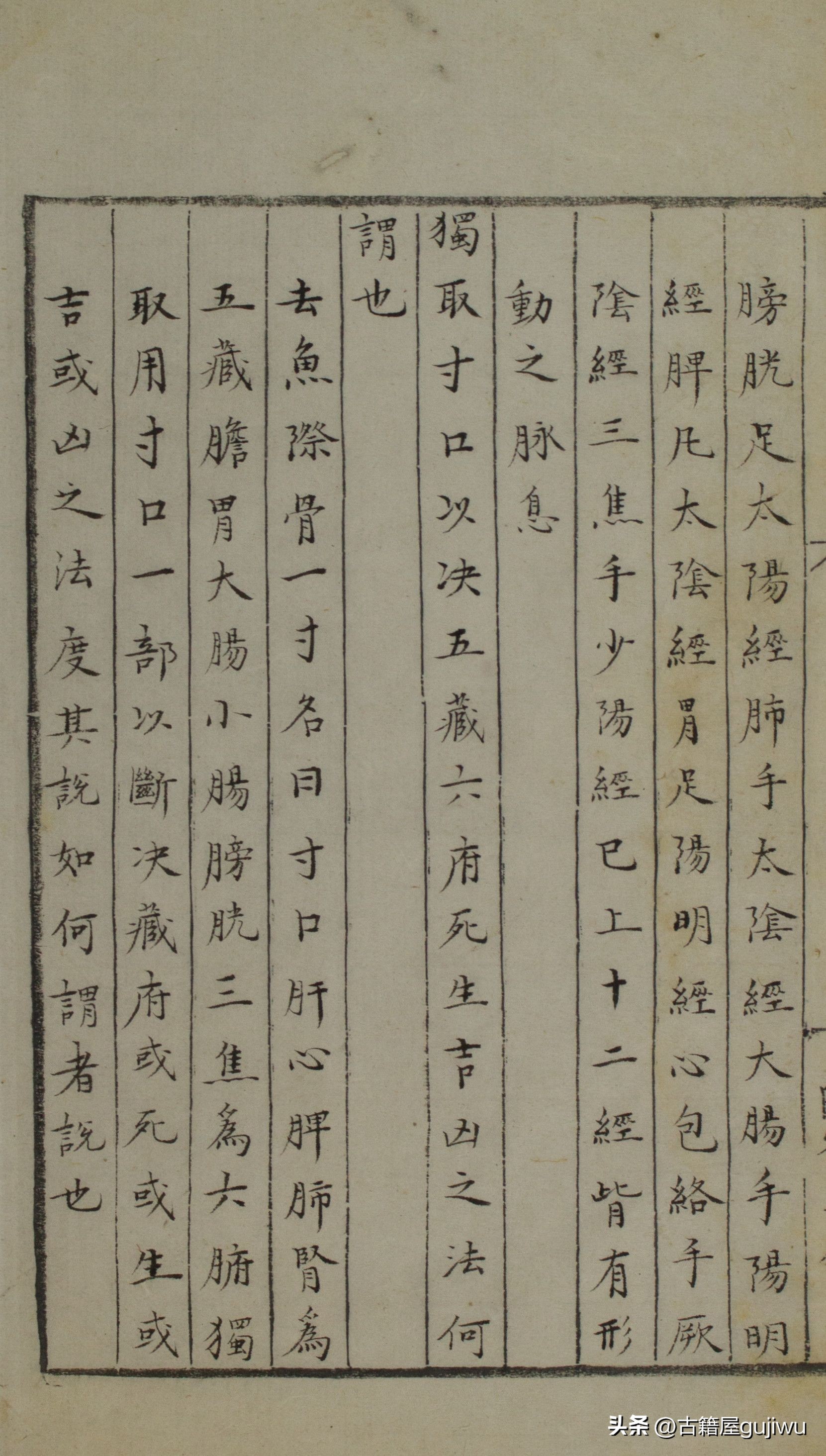 A Qing Dynasty manuscript of the Chinese medicine book "The Yellow ...