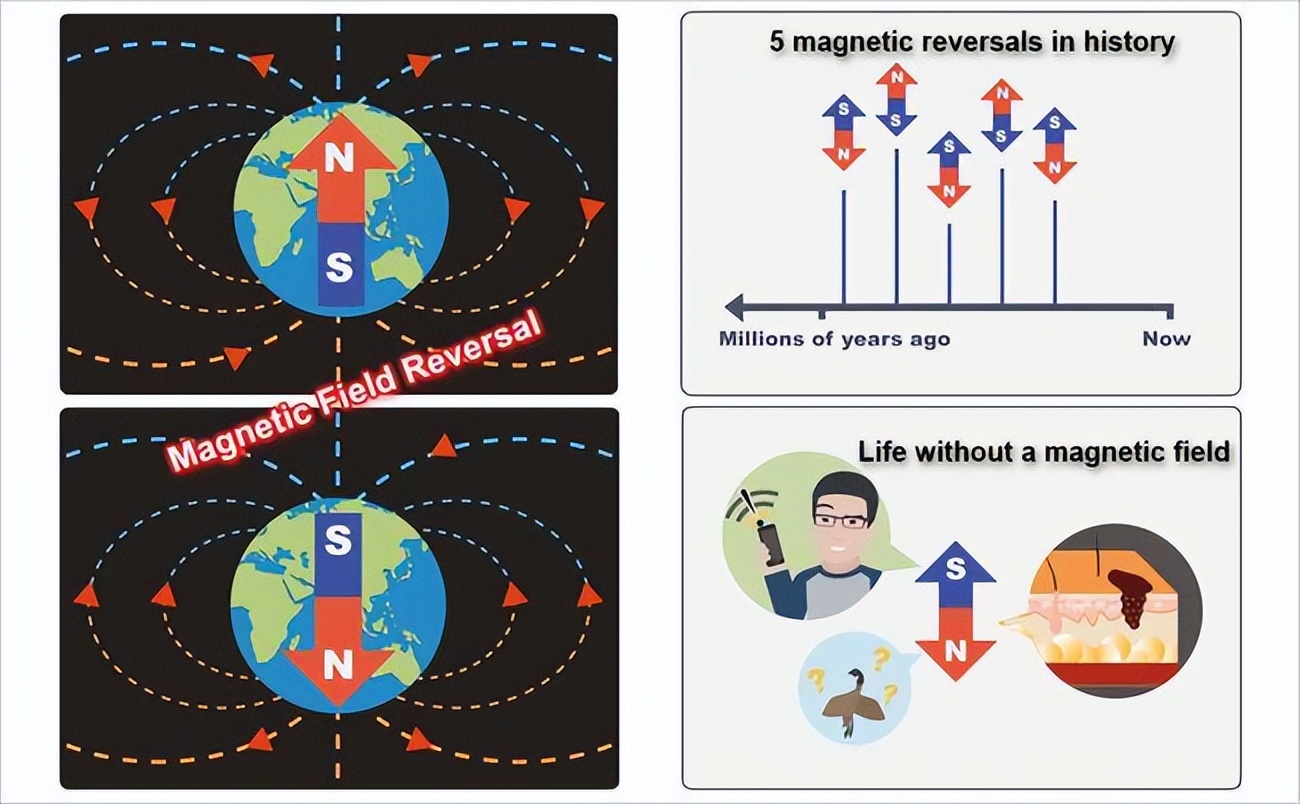 The strength of the earth's magnetic field drops by 9%, and the ...