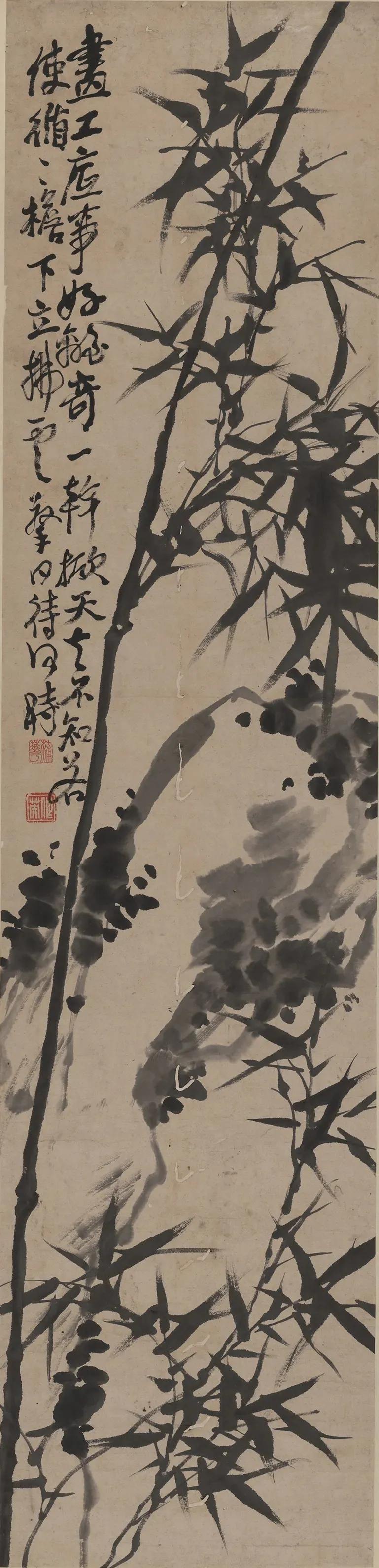 Pu Huaqing's flower-and-bird painting bamboo is whole but not complex ...
