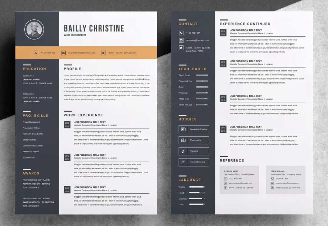 Appreciate foreign resume design!Learn the layout - iNEWS