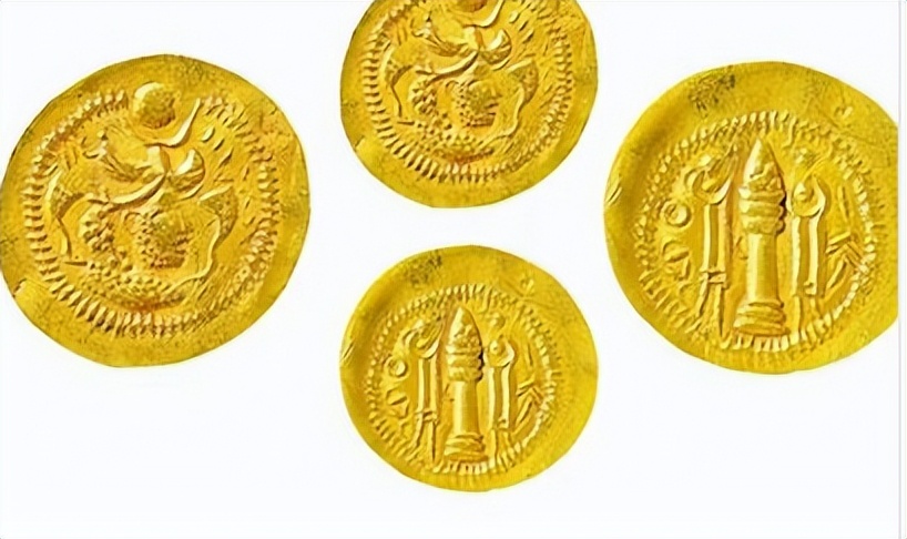 The dinar gold coins of the Sasanian dynasty symbolize those ...