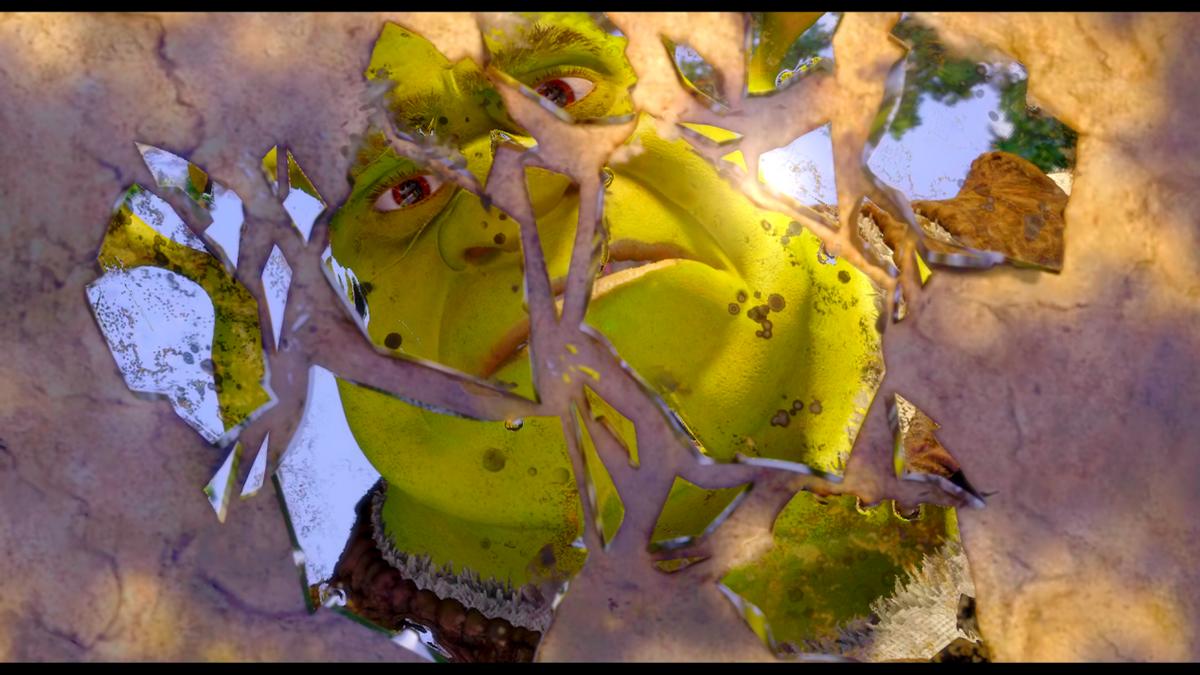 What role does the color change in "Shrek" play in rendering the film's ...