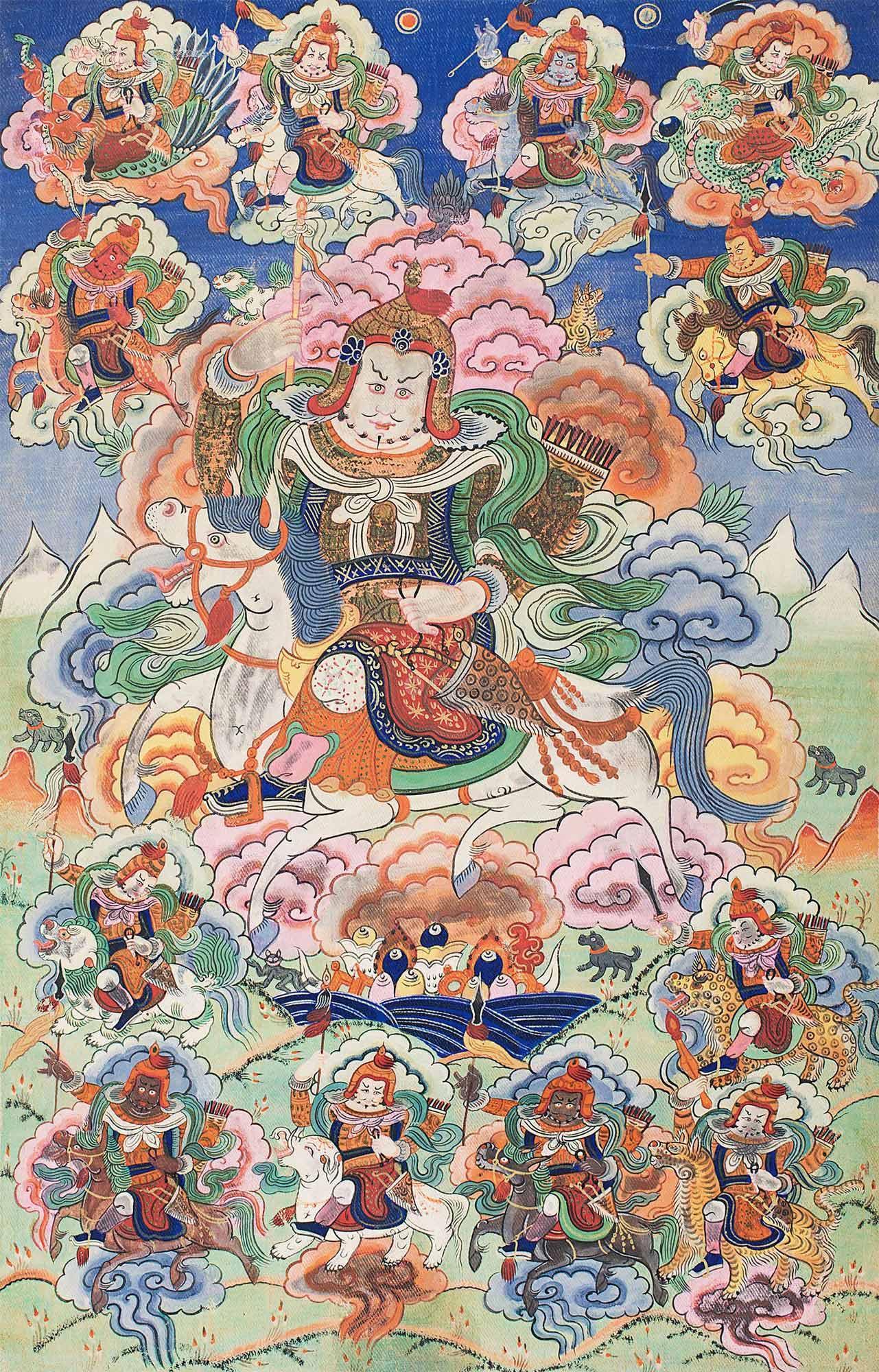 Ancient Tibetan God of War ~ King Gesar Conquering the Demons ...