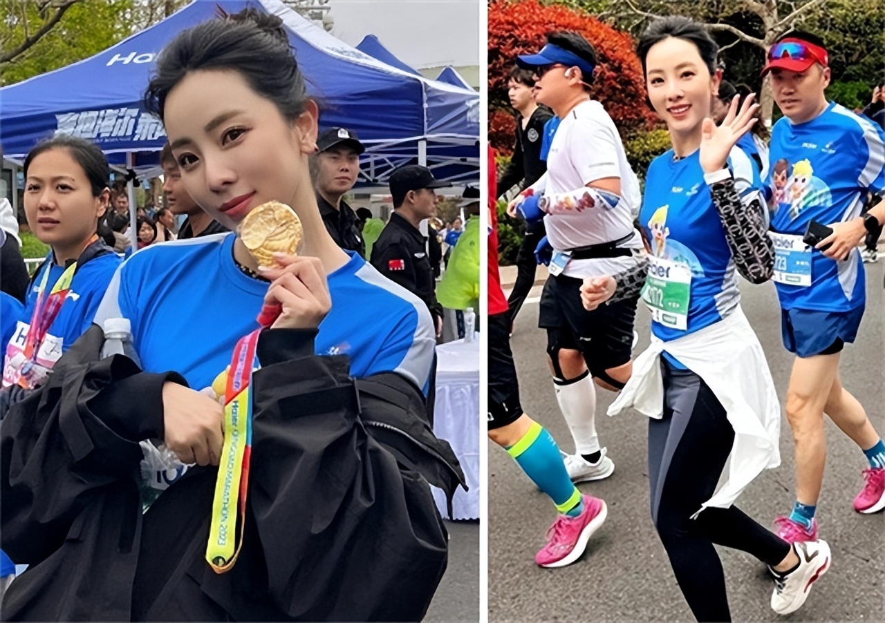 Li Sisi's recent photo exposure: run a marathon to show off her figure ...