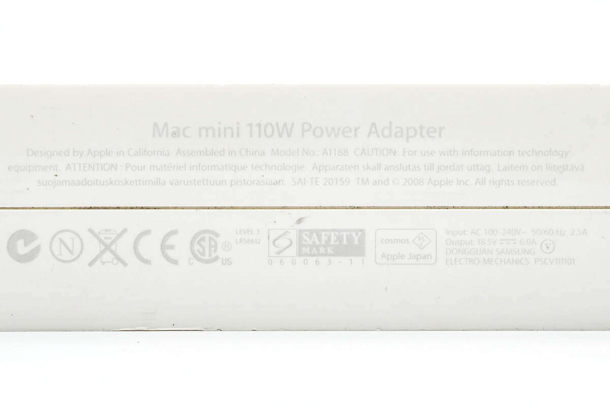 Apple Mac mini original 110W adapter dismantled, the ancient Apple ...