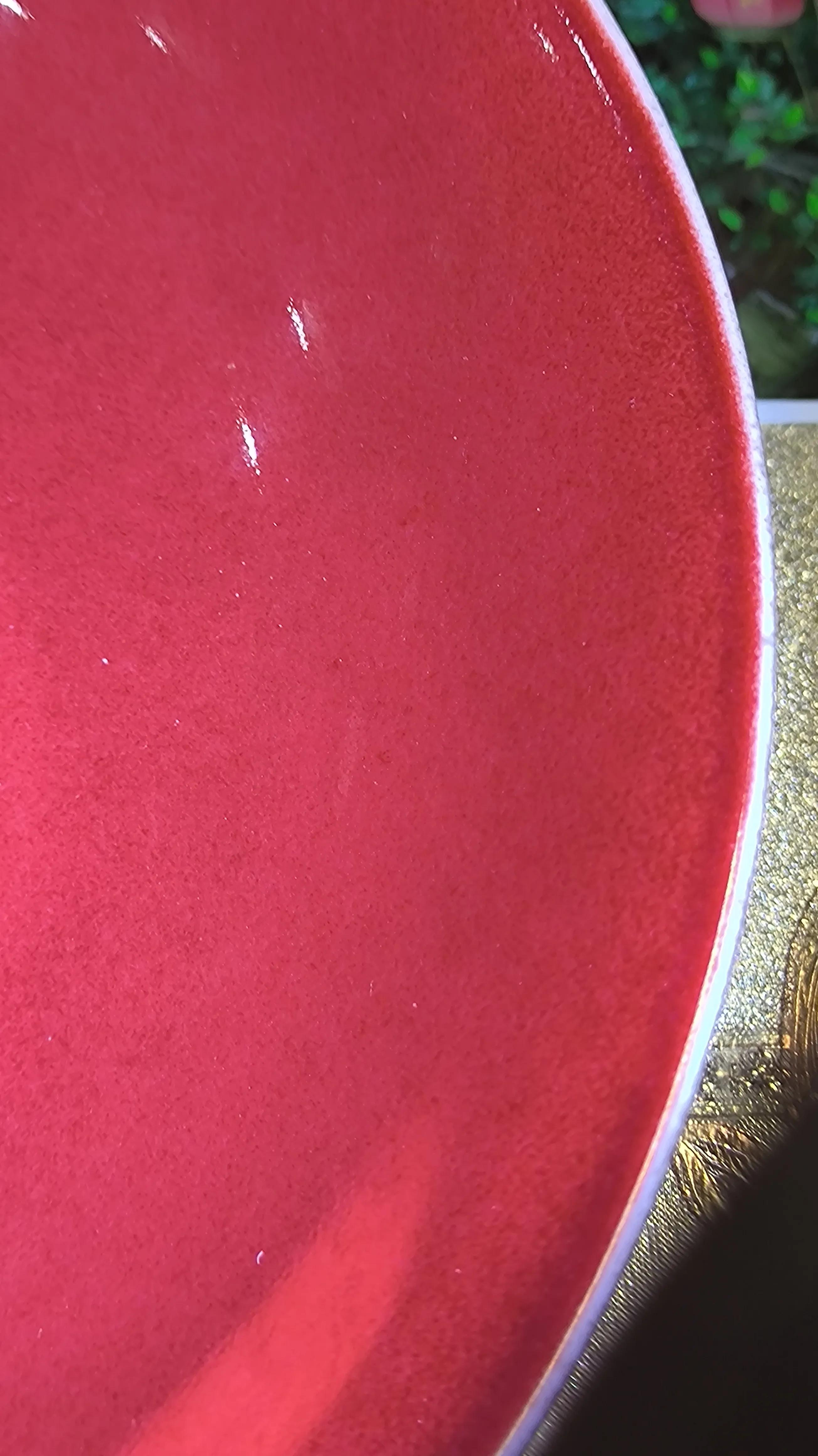 Ming Xuande Ruby Red Glaze Dish - iMedia