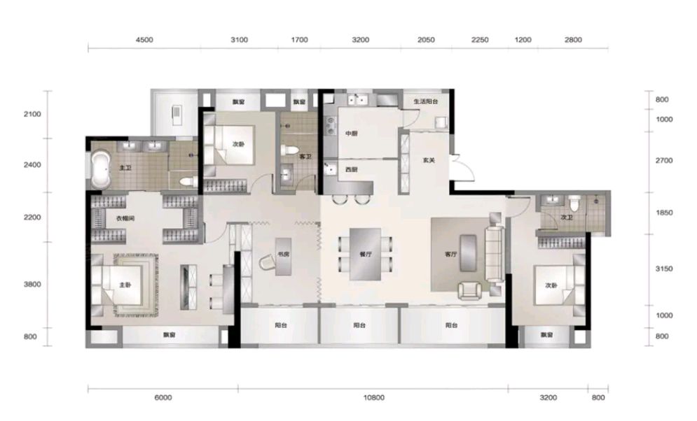 220 square meters wide and large apartment, the length of the activity ...