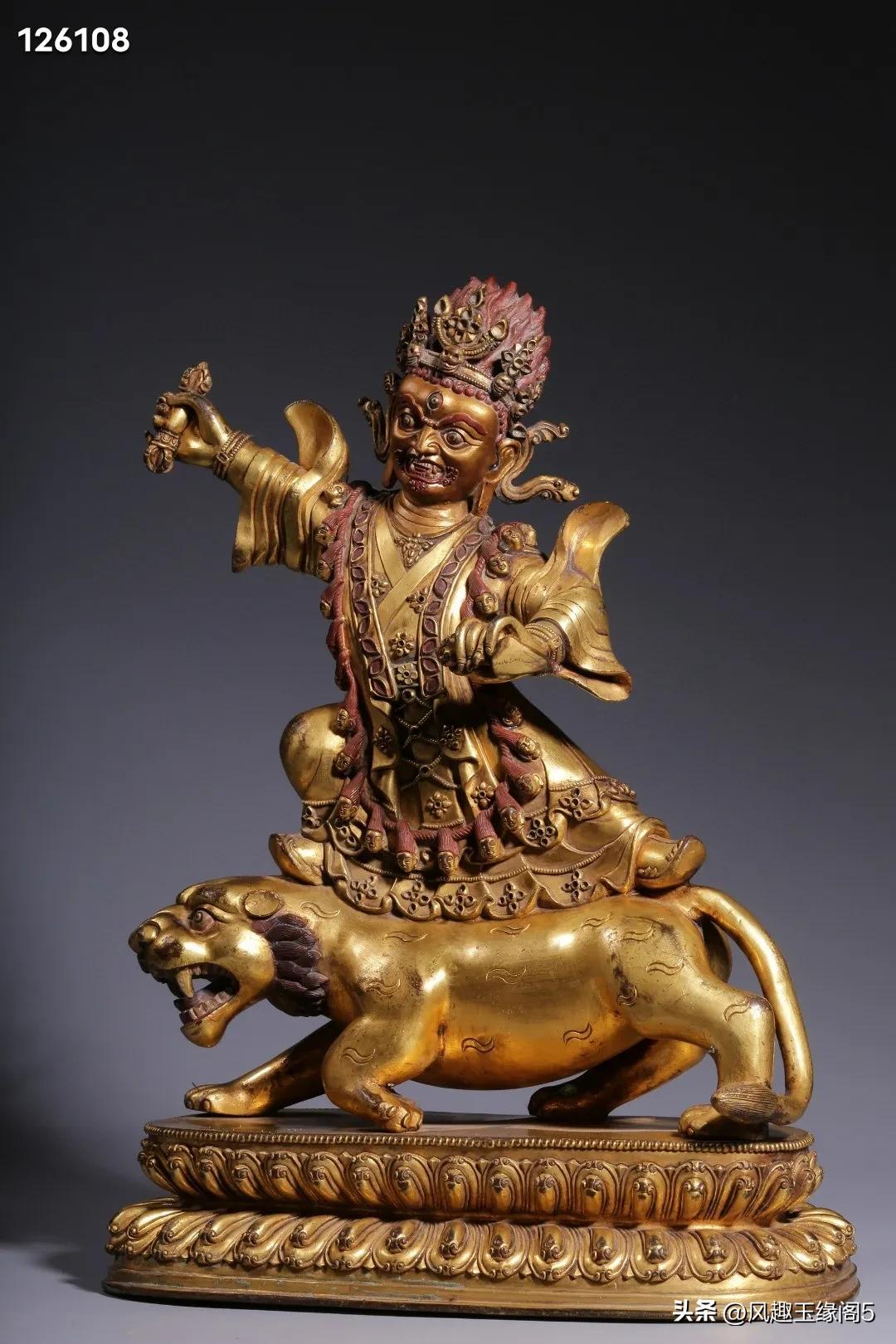 A gilt-bronze statue of Angry Guru Rinpoche, Qing Dynasty - iNEWS