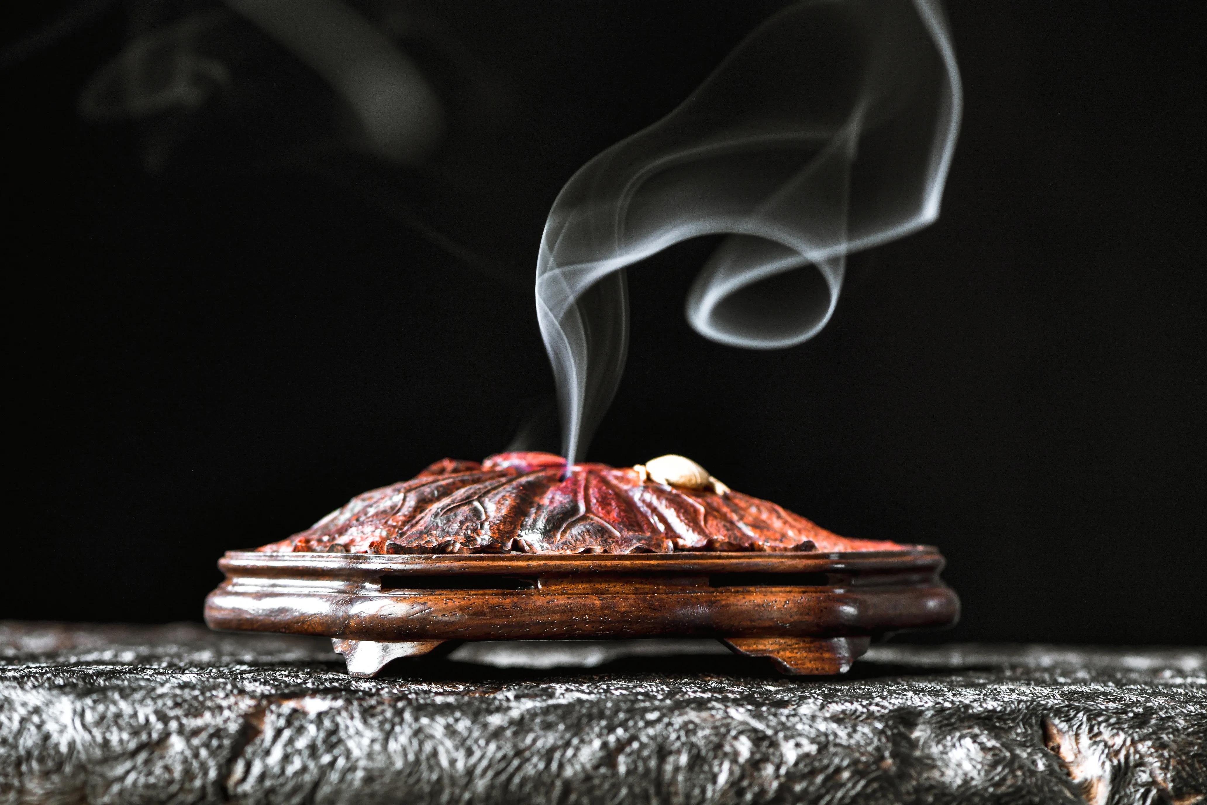 Small Leaf Red Sandalwood | Lotus Fun Incense Burner - iNEWS