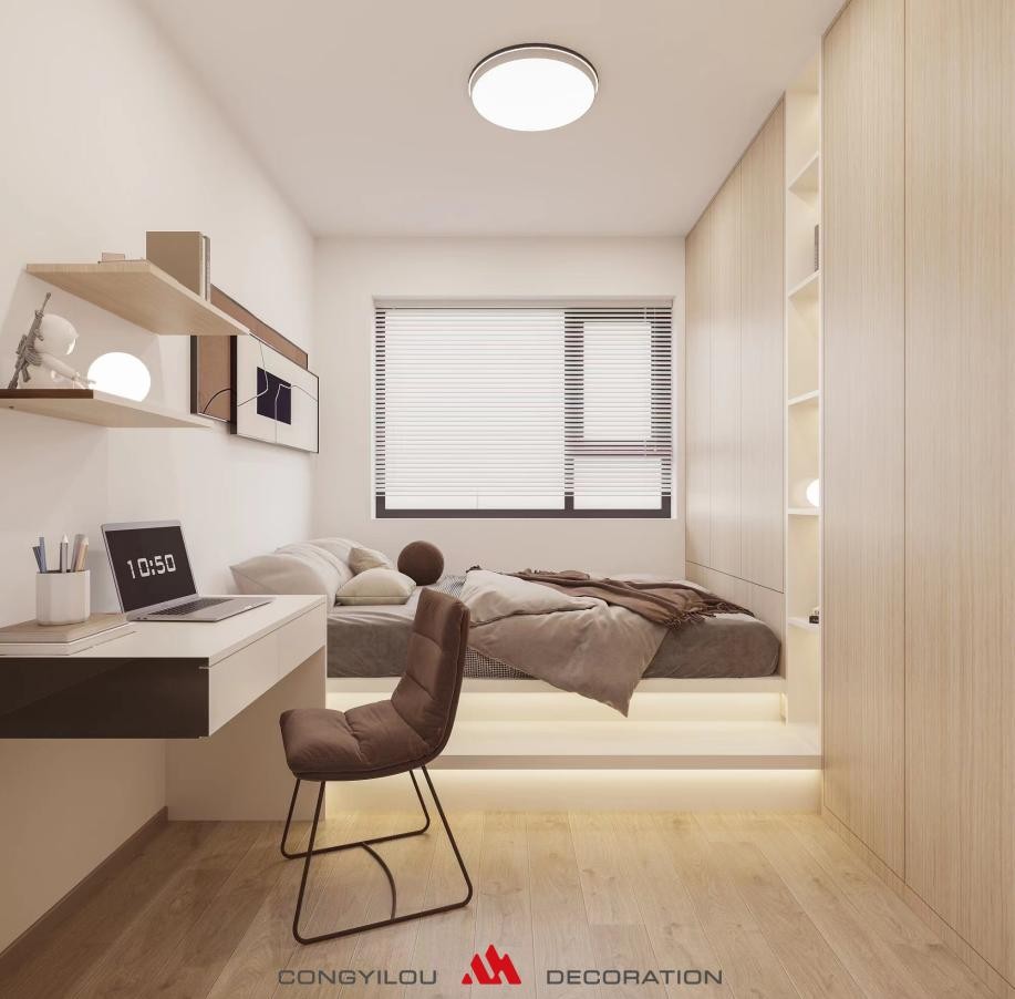 93 square meters of decoration, warm colors create a warm home ...