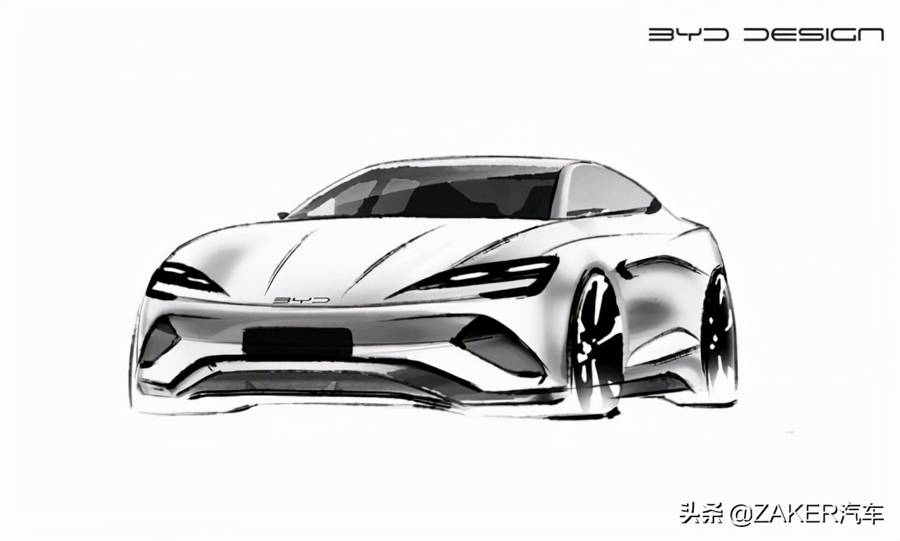 Just ask if you are handsome!BYD's new sedan hand-painted drawing ...