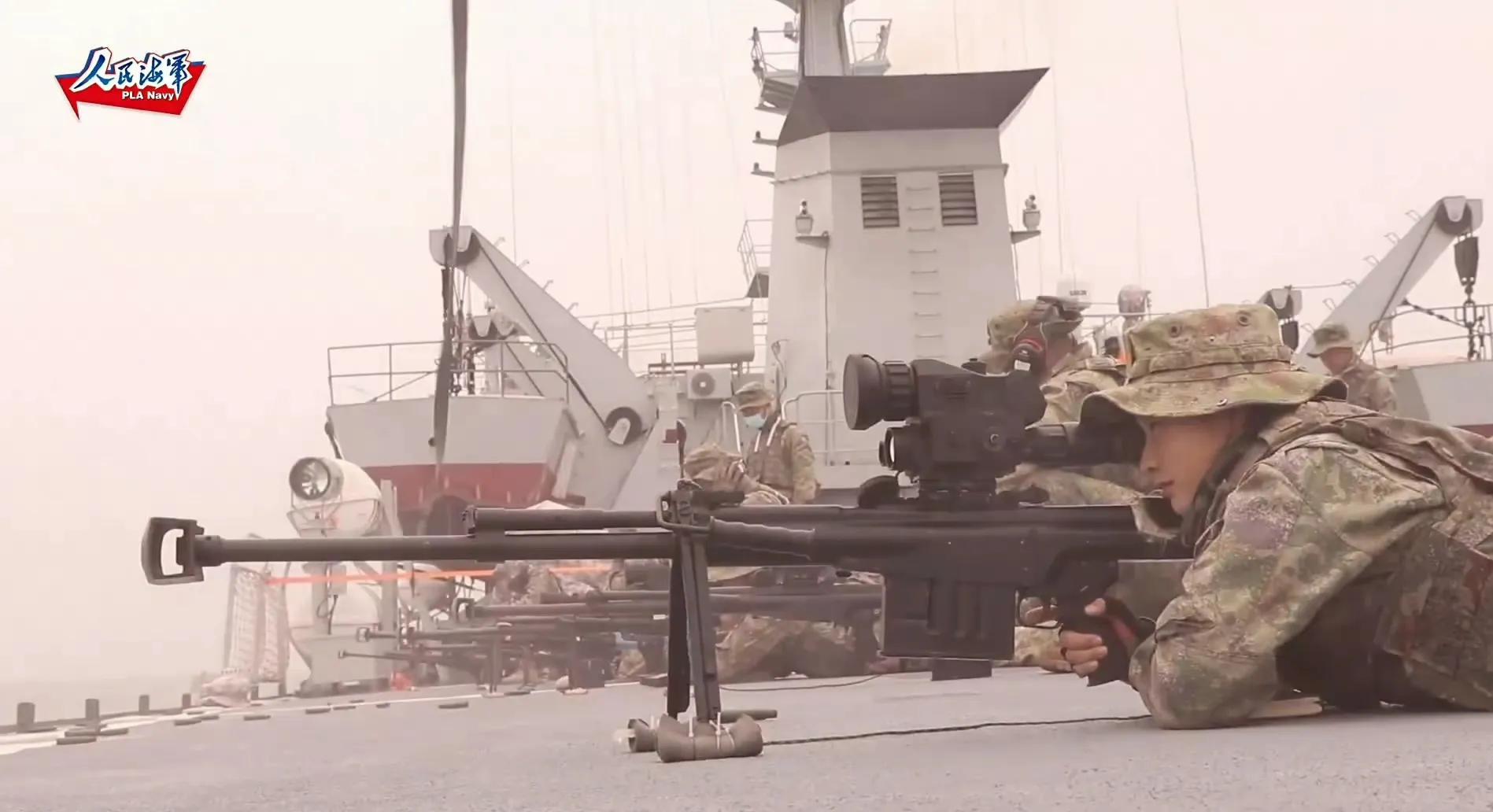The People's Liberation Army Marine Corps is practicing sniping while ...