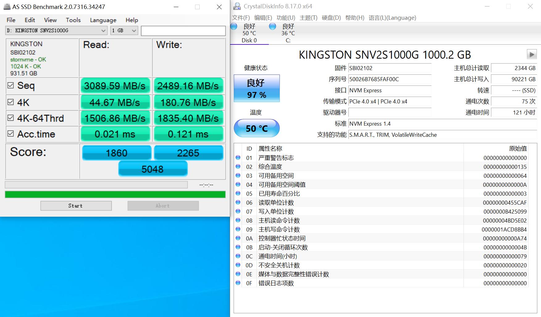 The write volume has reached 90T, is the NV2 read and write speed still ...