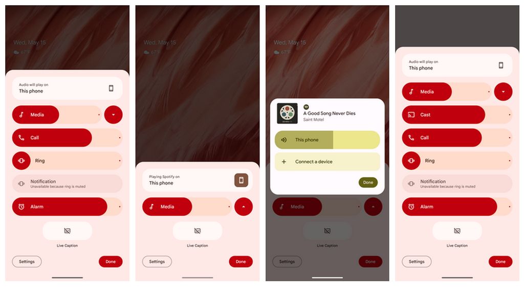 Google Android 15 redesigns Overflow volume menu: larger sliders, more ...