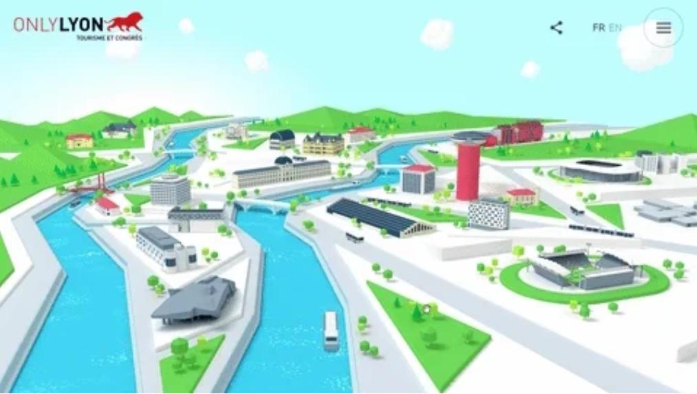 WebGL 3D Immersive Tourism Website Case Study[Lyon, France] - iMedia