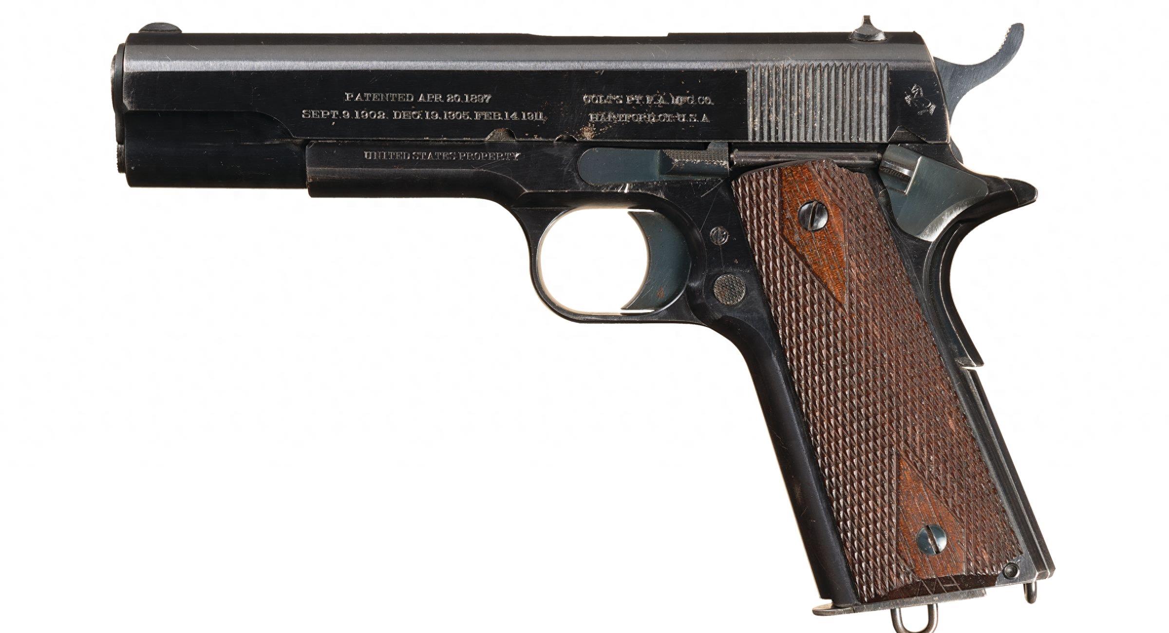 A century-old military gun legend, three semi-automatic pistols from ...