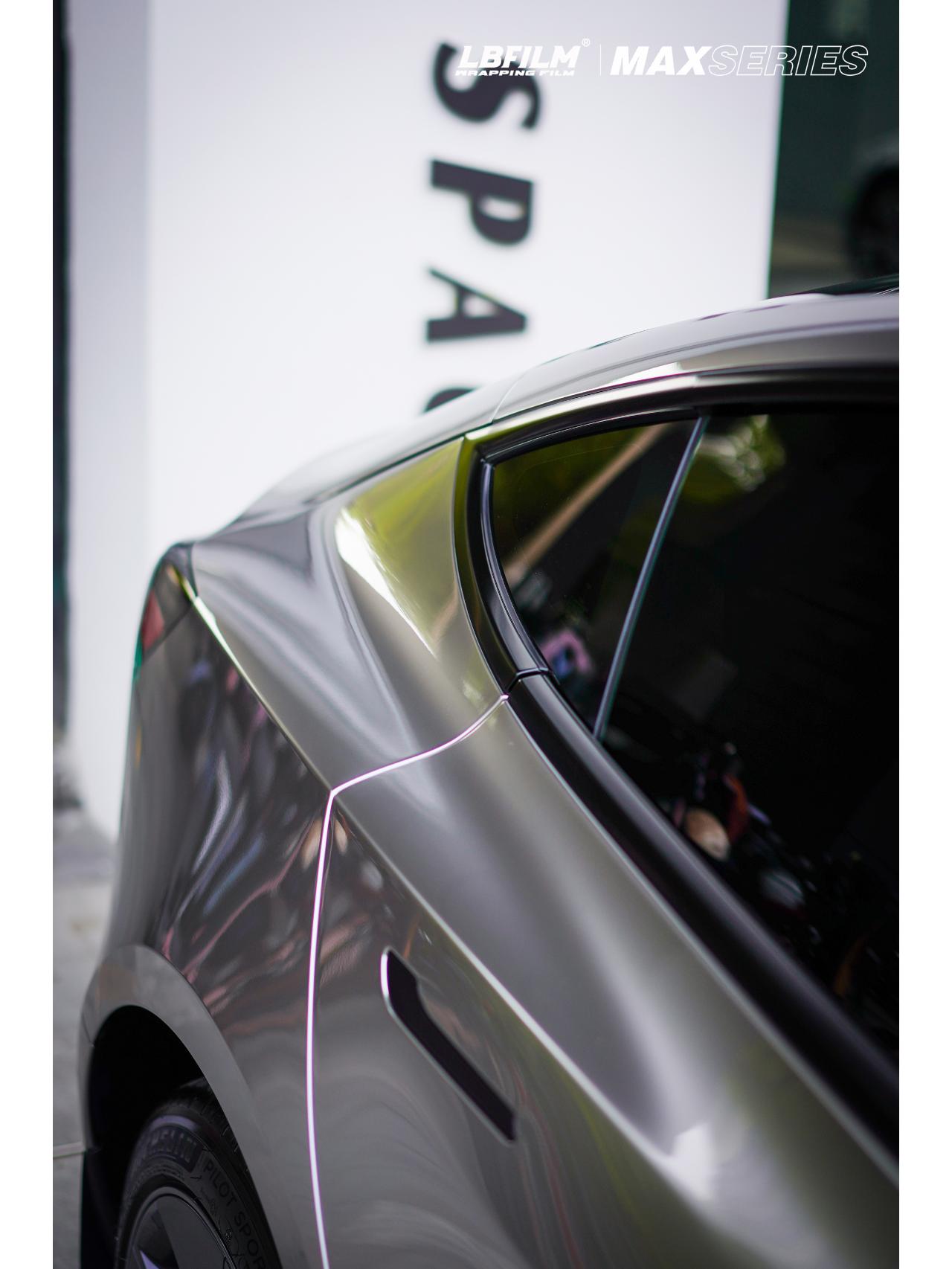 Tesla car LB color change film liquid metal aluminum mercury, flowing ...