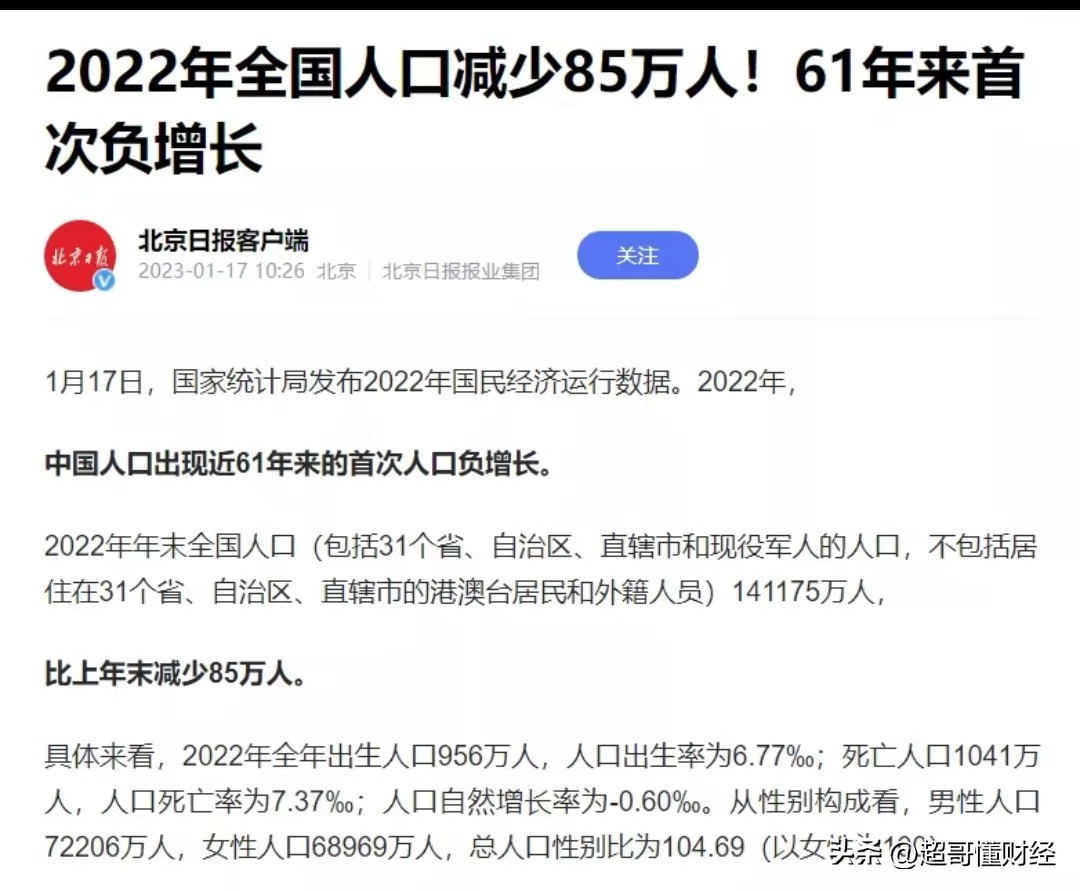 Negative population growth in 2022, the next decade is very critical ...