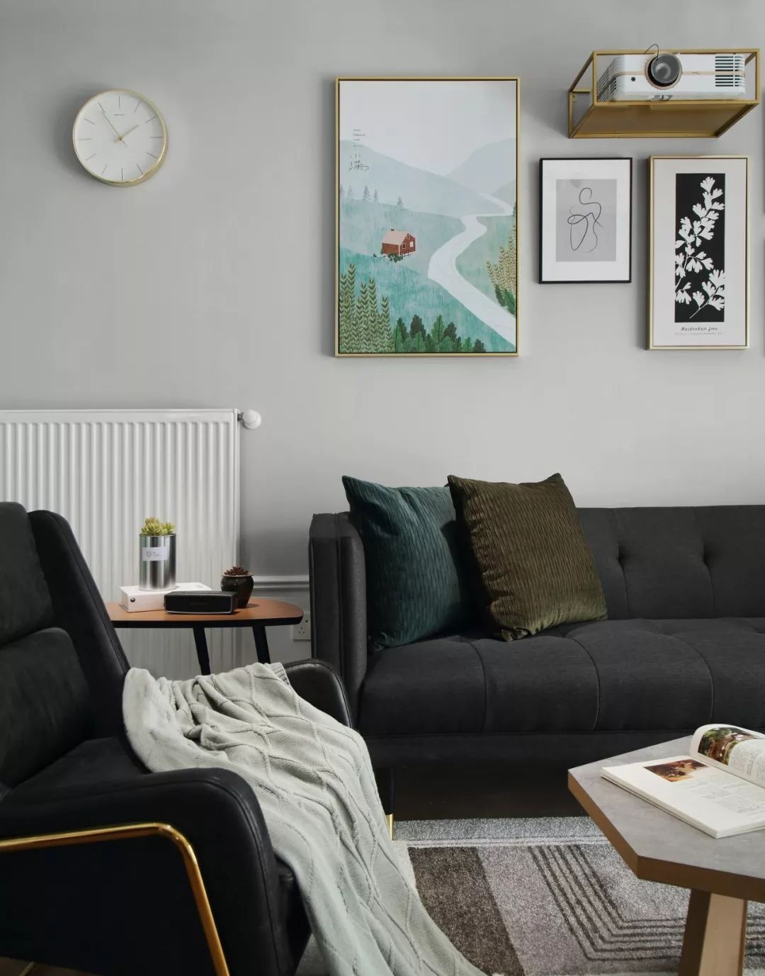 The 117-square-meter Nordic style brings spring into the room with ...