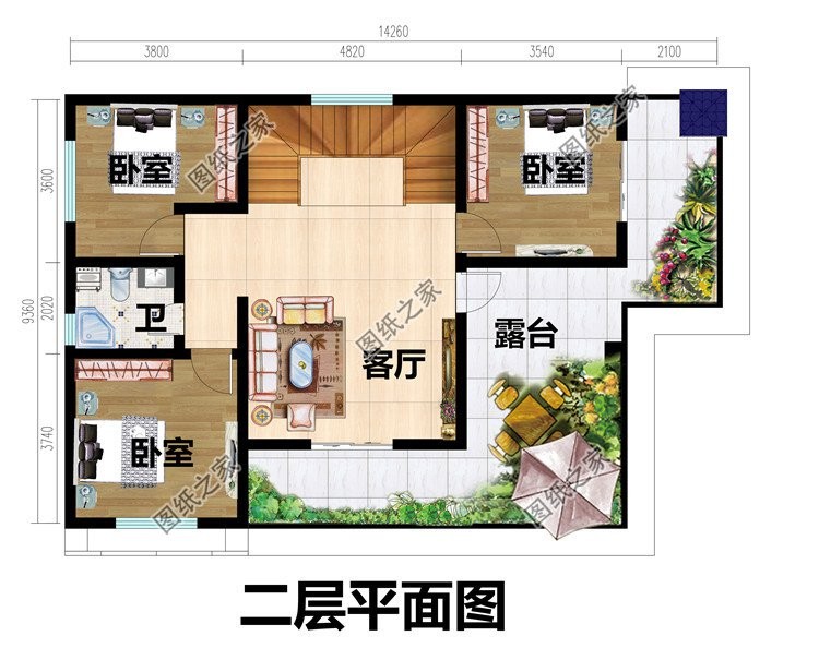 Classic European-style villa design, color matching is attractive and ...