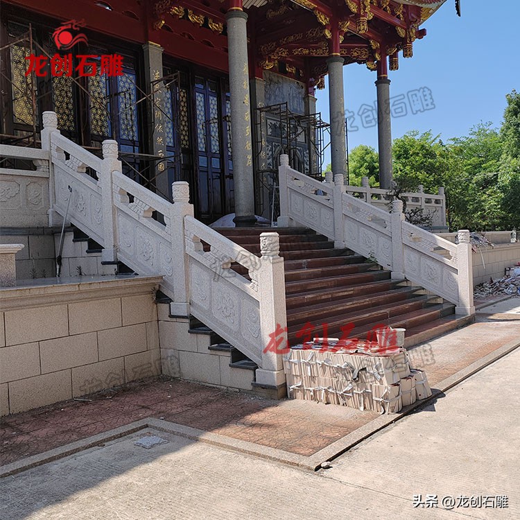 Style and effect drawing of stone granite guardrail - iNEWS