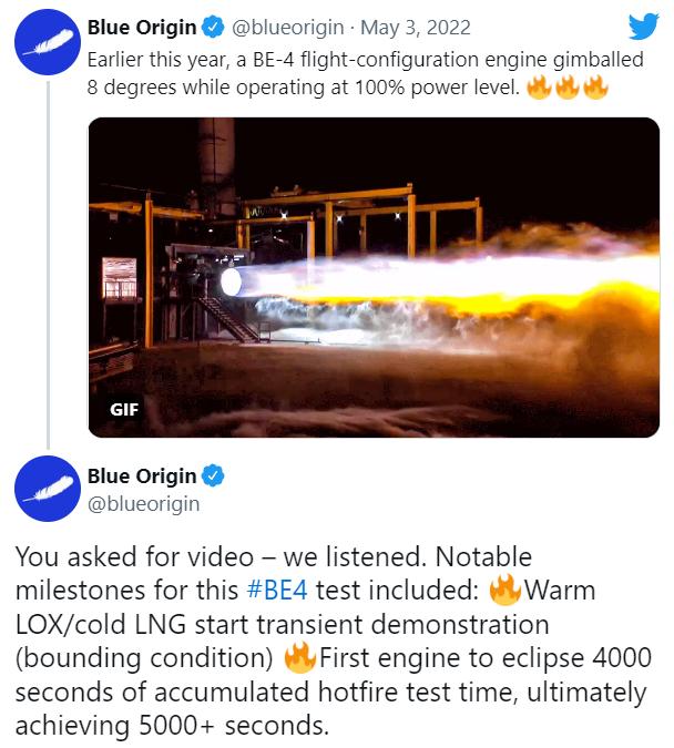Blue Origin BE-4 rocket engine successfully tests 100% thrust - iNEWS