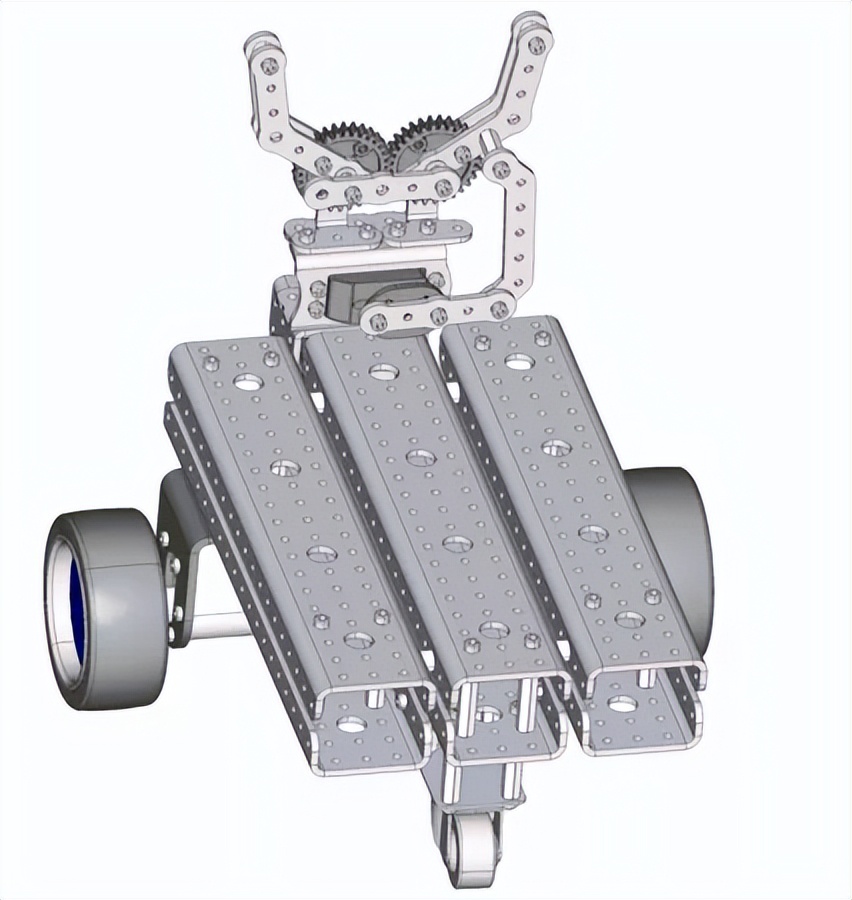 Bluetooth remote control wheeled robotic arm trolley realizes movement ...